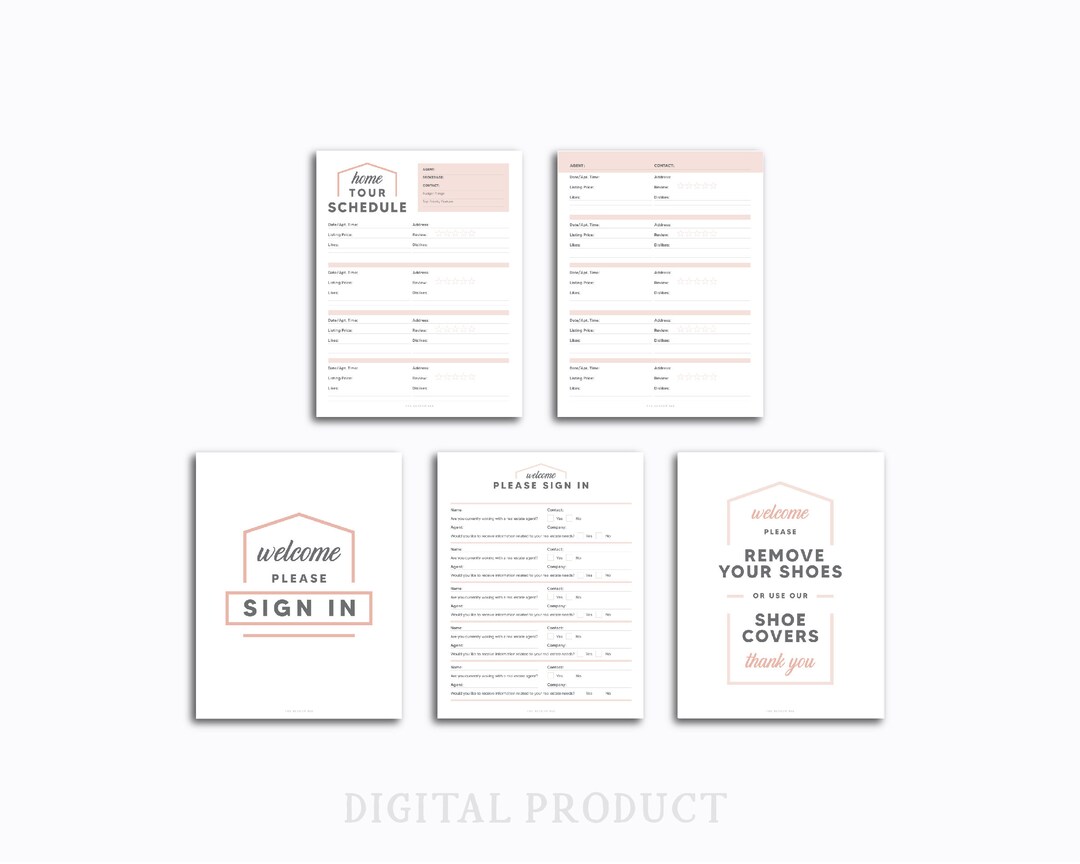 Ultimate Real Estate Printable Bundle - Pink - Etsy