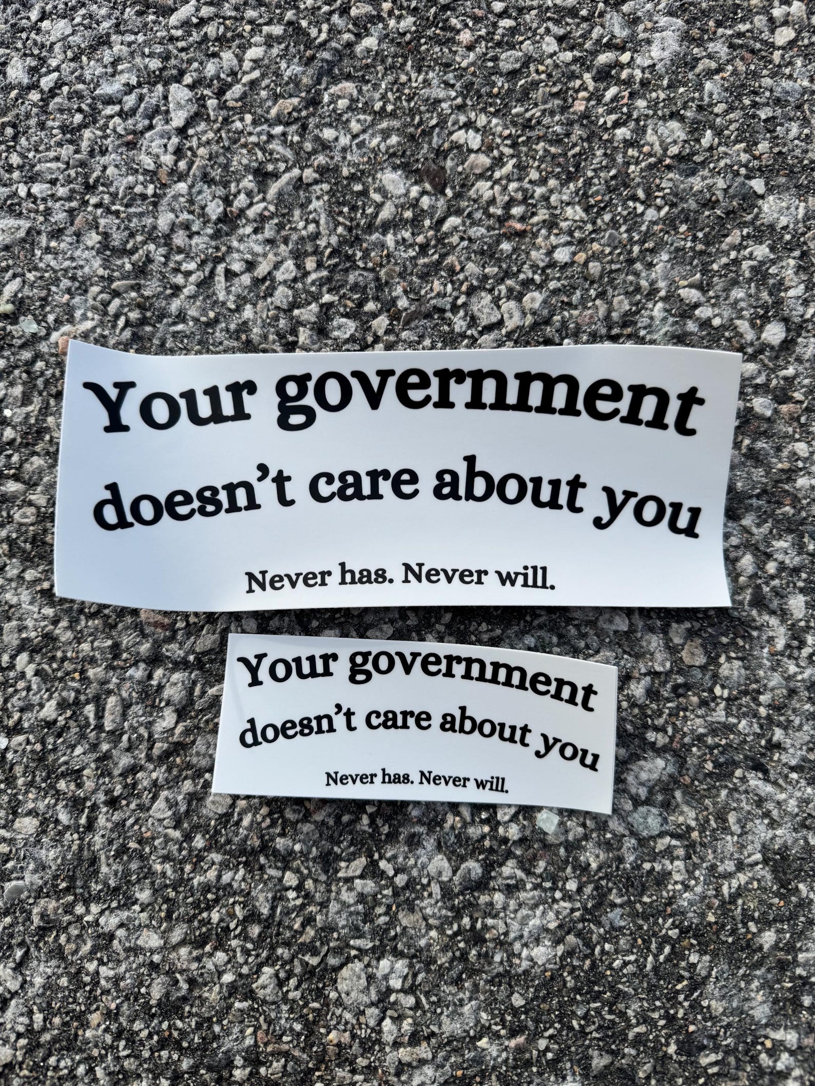 Your Government Doesn't Care About You Waterproof Stickers - Etsy