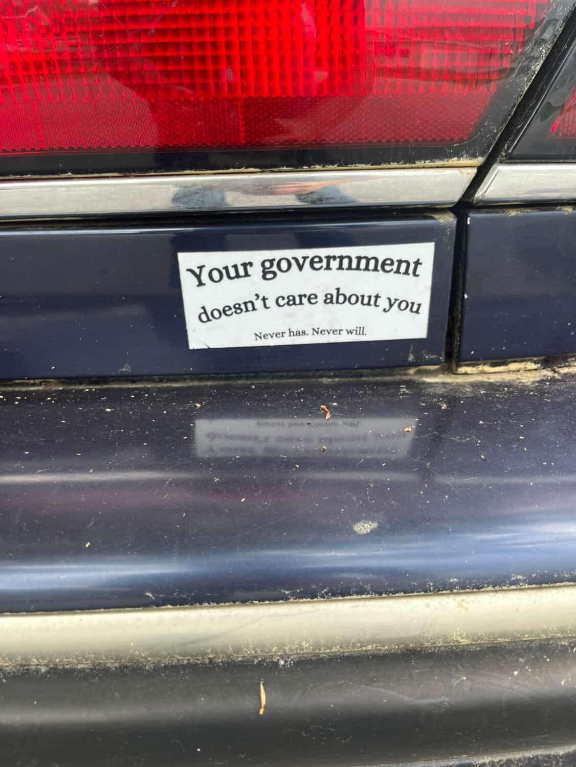 Your Government Doesn't Care About You Waterproof Stickers - Etsy