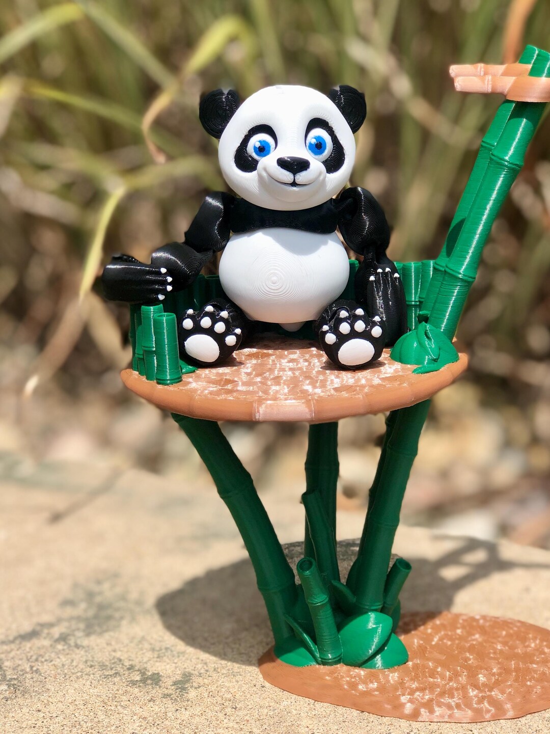 Articulated Panda With Bamboo Tree Stand and Play Ladder, 3D Printed ...