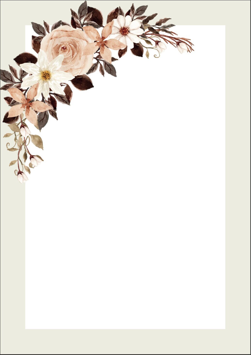 Floral Stationary Digital Download - Etsy