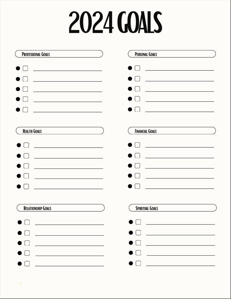 Goal Planning Worksheet Digital Download - Etsy