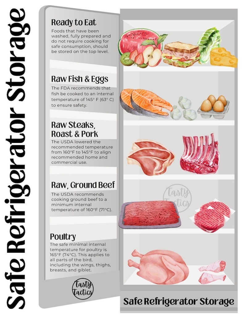 Printable Refrigerator Safety Guide - Etsy