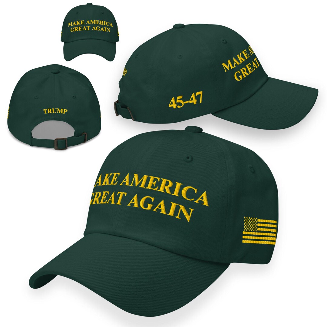 MAGA Hat YELLOW | Make America Great Again Hat | Embroidered Hat - Etsy