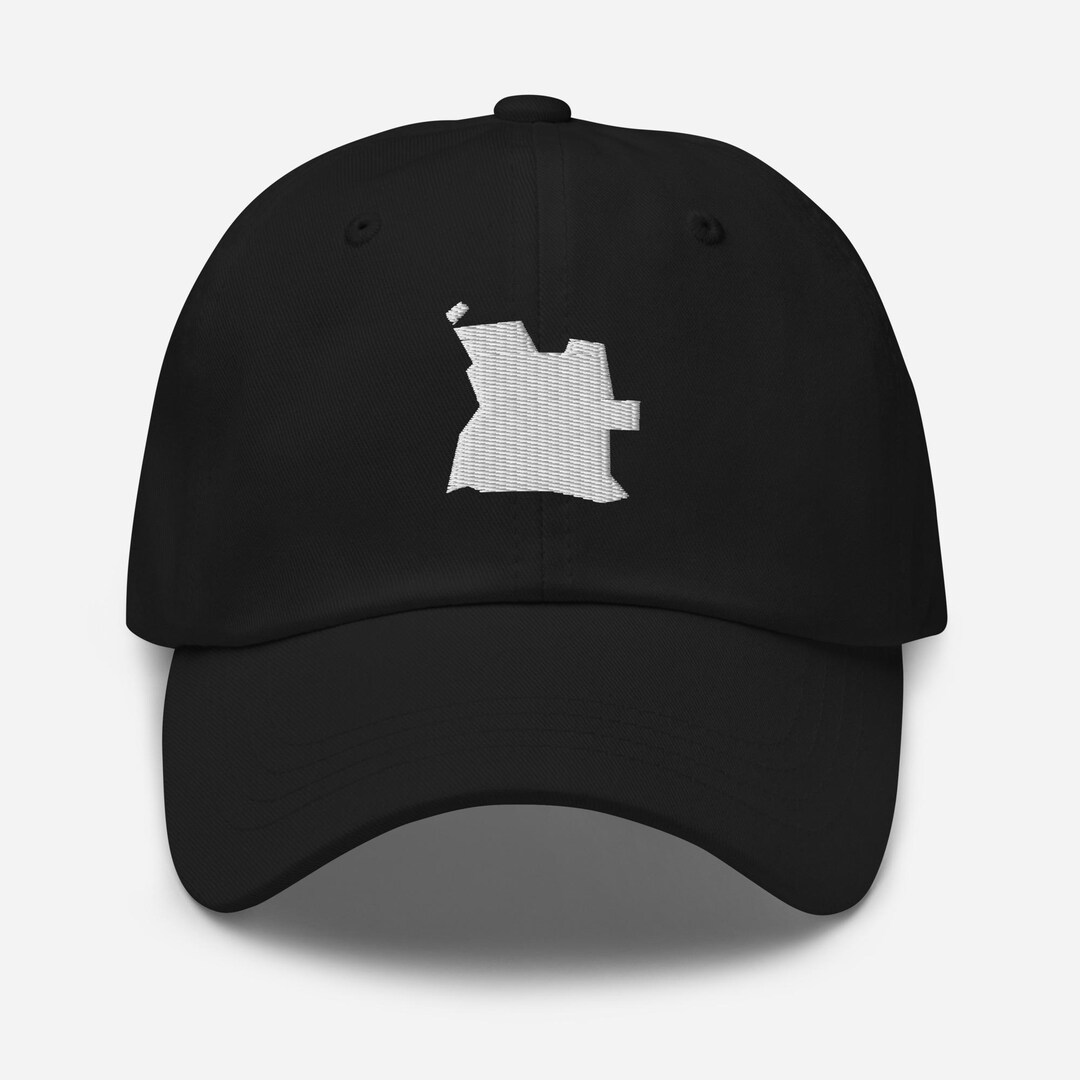 Angola Map Embroidered Hat | Country Flag Baseball Cap | Travel Lover ...