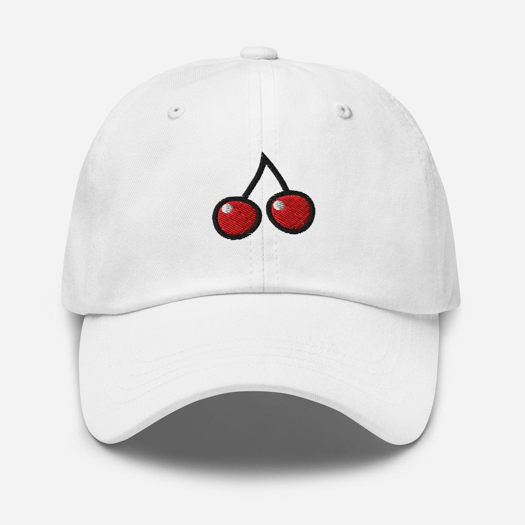 Cherry Embroidered Cap | Cute Fruit Hat - Etsy