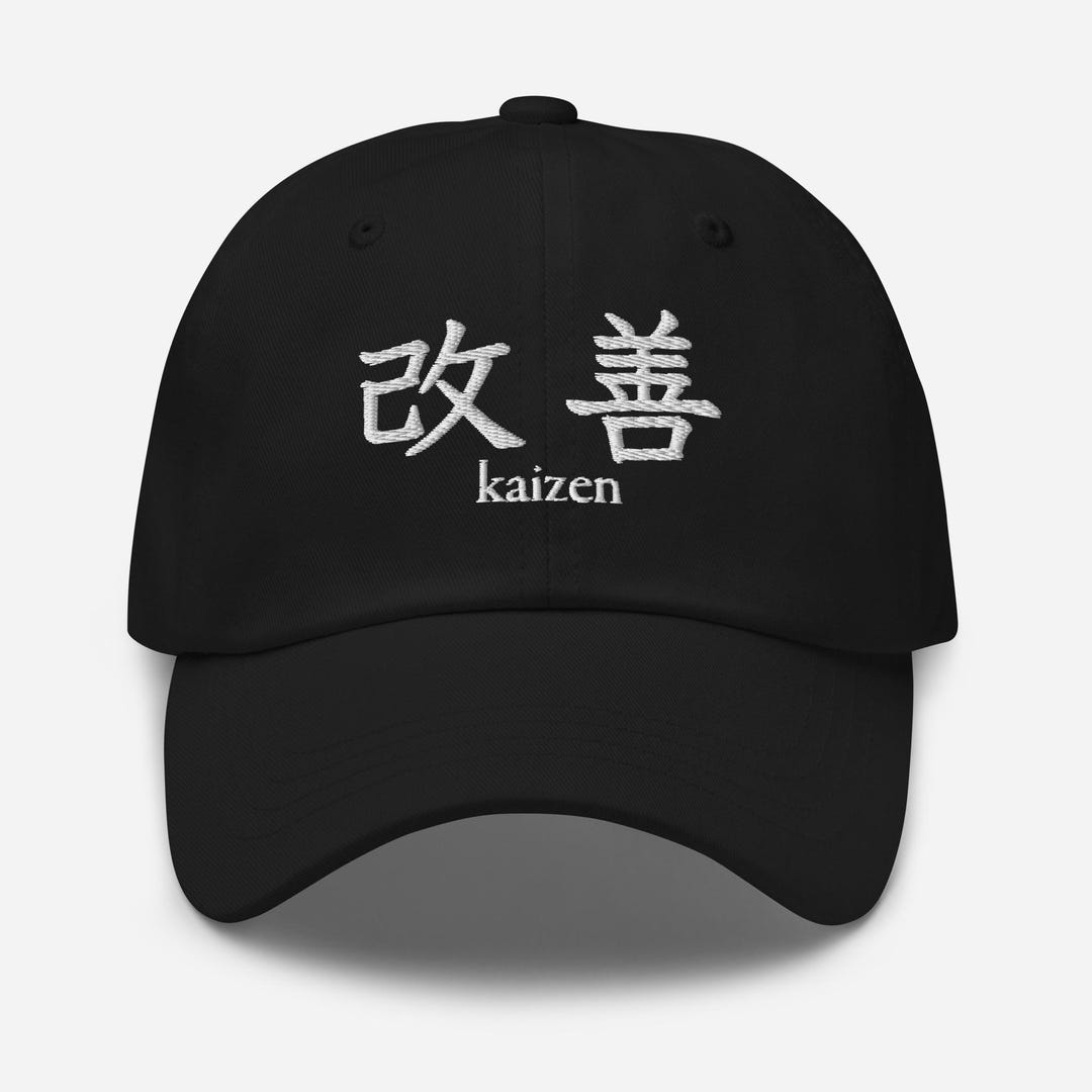 Kaizen Hat Embroidered Dad Cap | Kanji Character Hat - Etsy