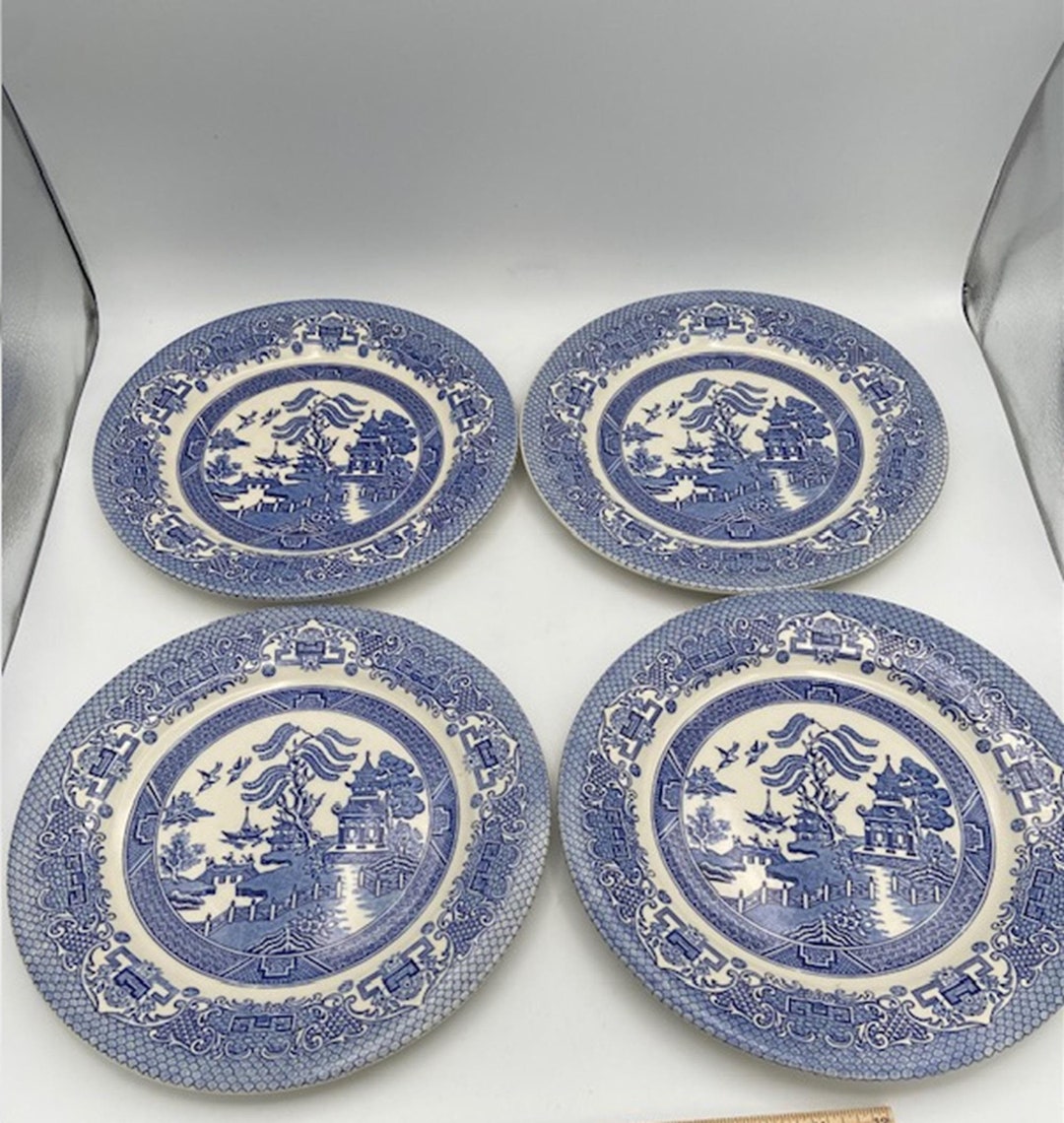 Blue Willow EIT English Ironstone Tableware Set of 4 Dinner Plates - Etsy