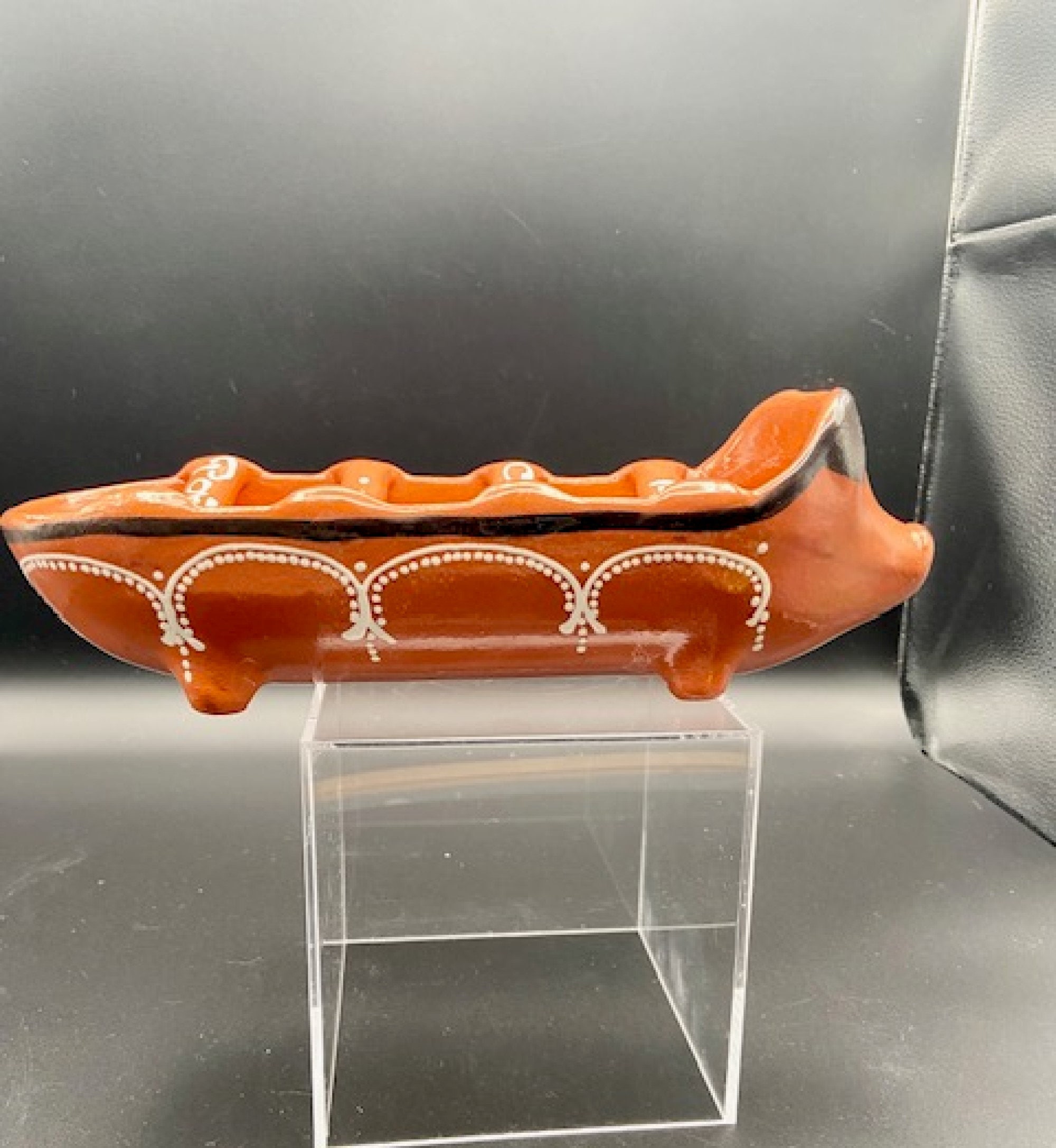 Vintage Portuguese Clay Pig Table Grill Bowl for Chorizo Sausages Hand ...