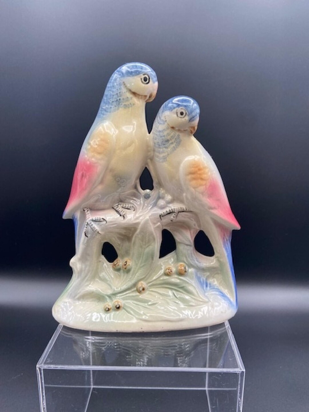 Vintage Royal Copley Pair of Parakeets Figurine 1940's Windsor ...