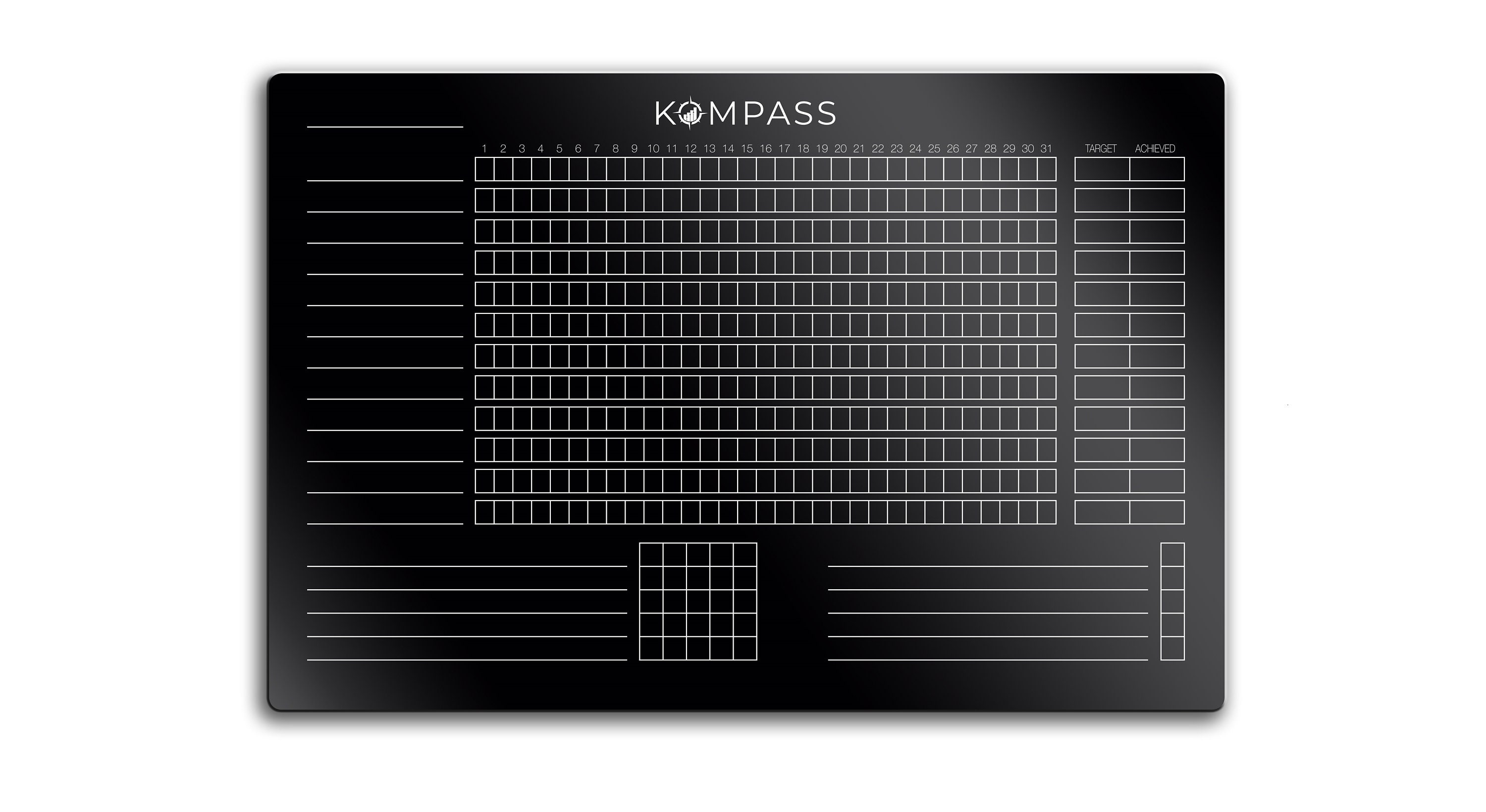 COMPASS Habit Tracker Habit Tracker Wall Planner Magnetic Board Made of ...