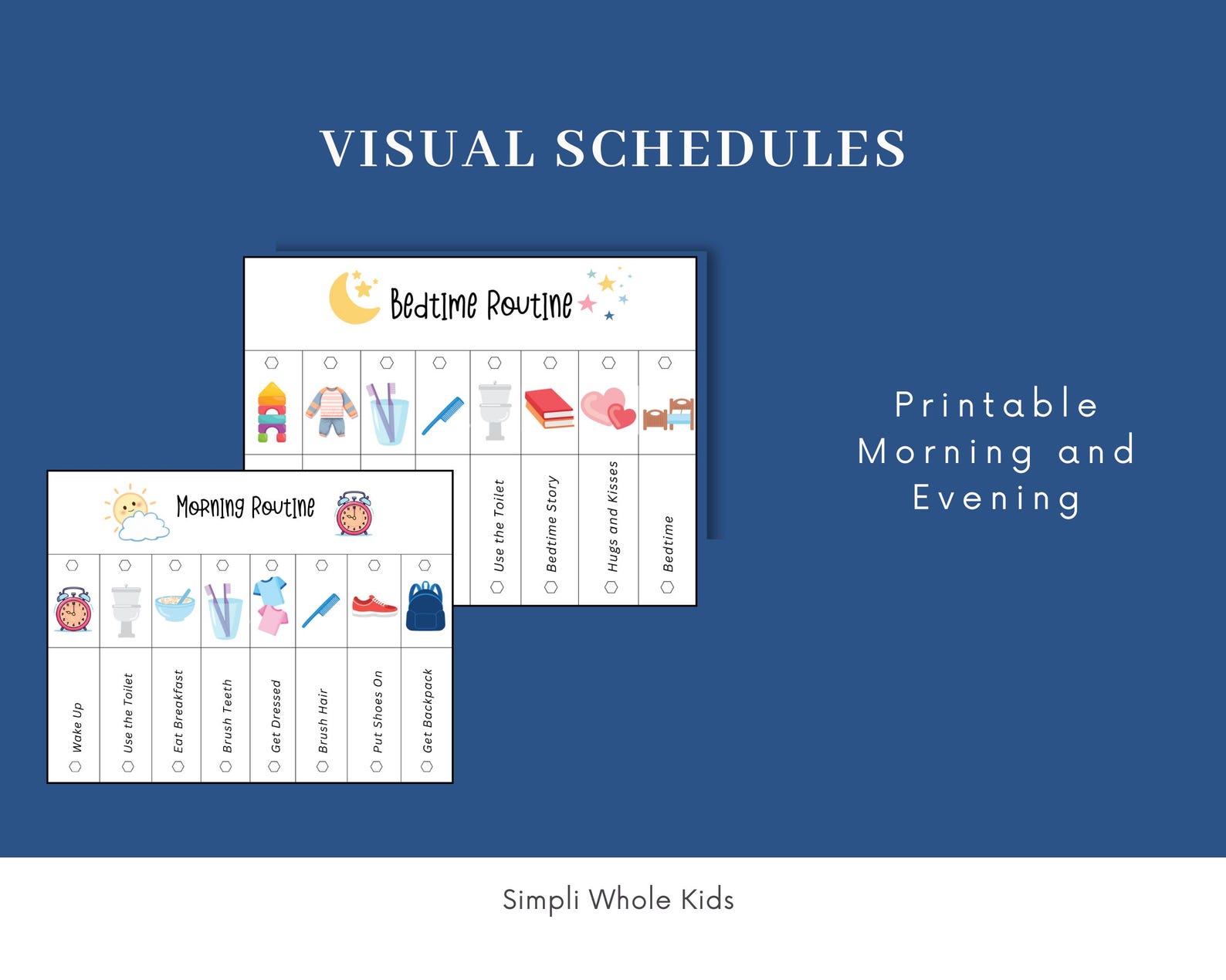 Kids Visual Schedule Flip Chart: Morning, Evening, Chores (digital ...