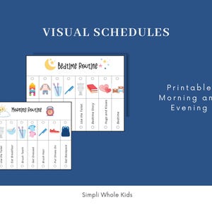 Kids Visual Schedule Flip Chart: Morning, Evening, Chores (digital ...