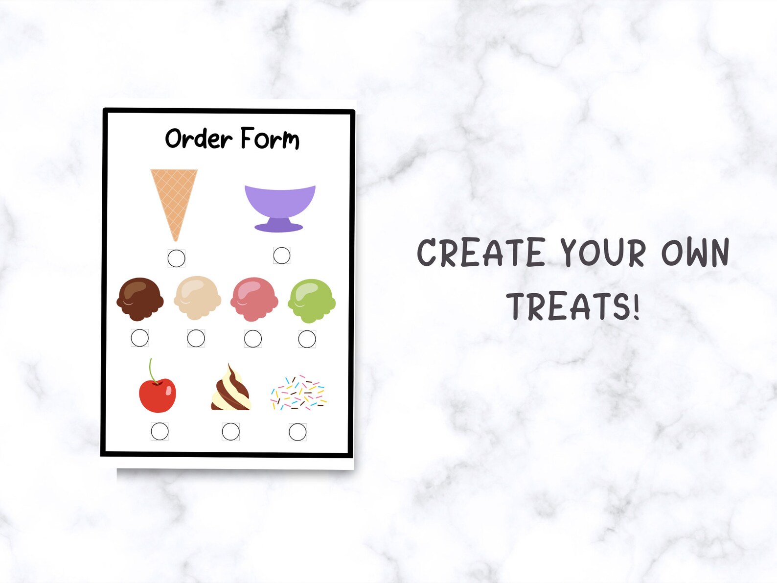 Pretend Play Ice Cream Parlor Printable Bundle With Shop Items and ...