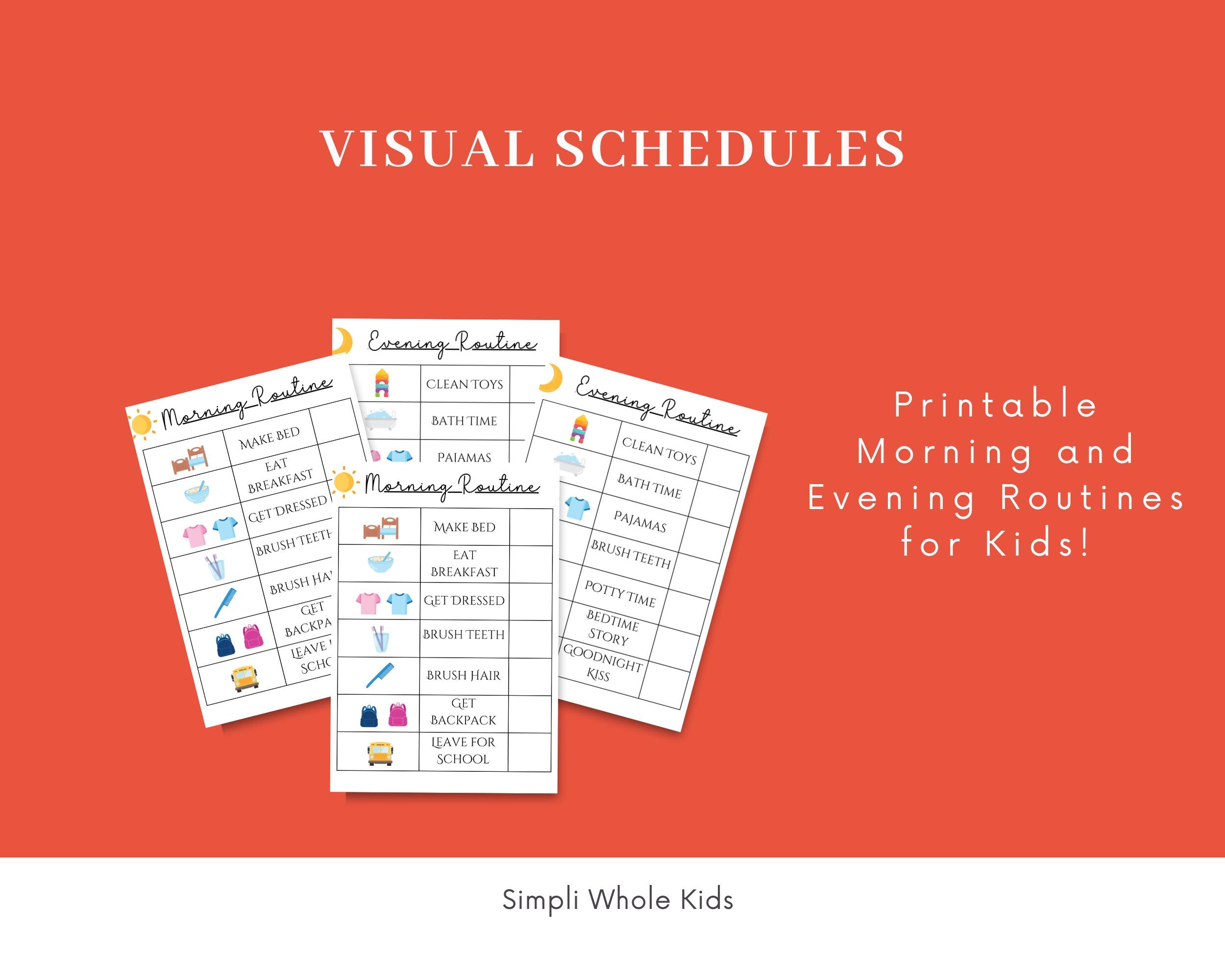 Toddler Routine Chart: Interactive Visual Schedule (digital Download ...