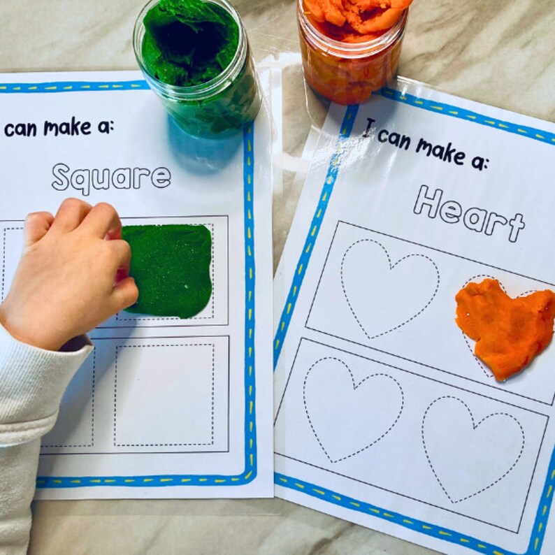 Educational Playdough Mats Bundle - Shapes Galore! Printables for ...