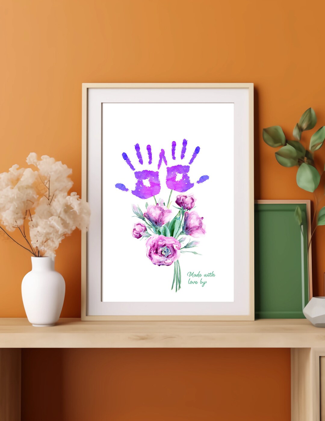 Handprint Art Mother's Day Printable, Art for Grandma or Mom - Etsy