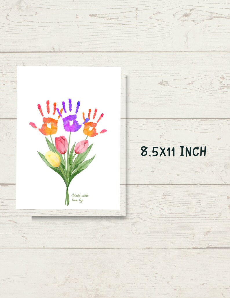 Mother's Day Handprint Art Printable, Handprint Art Digital Download - Etsy