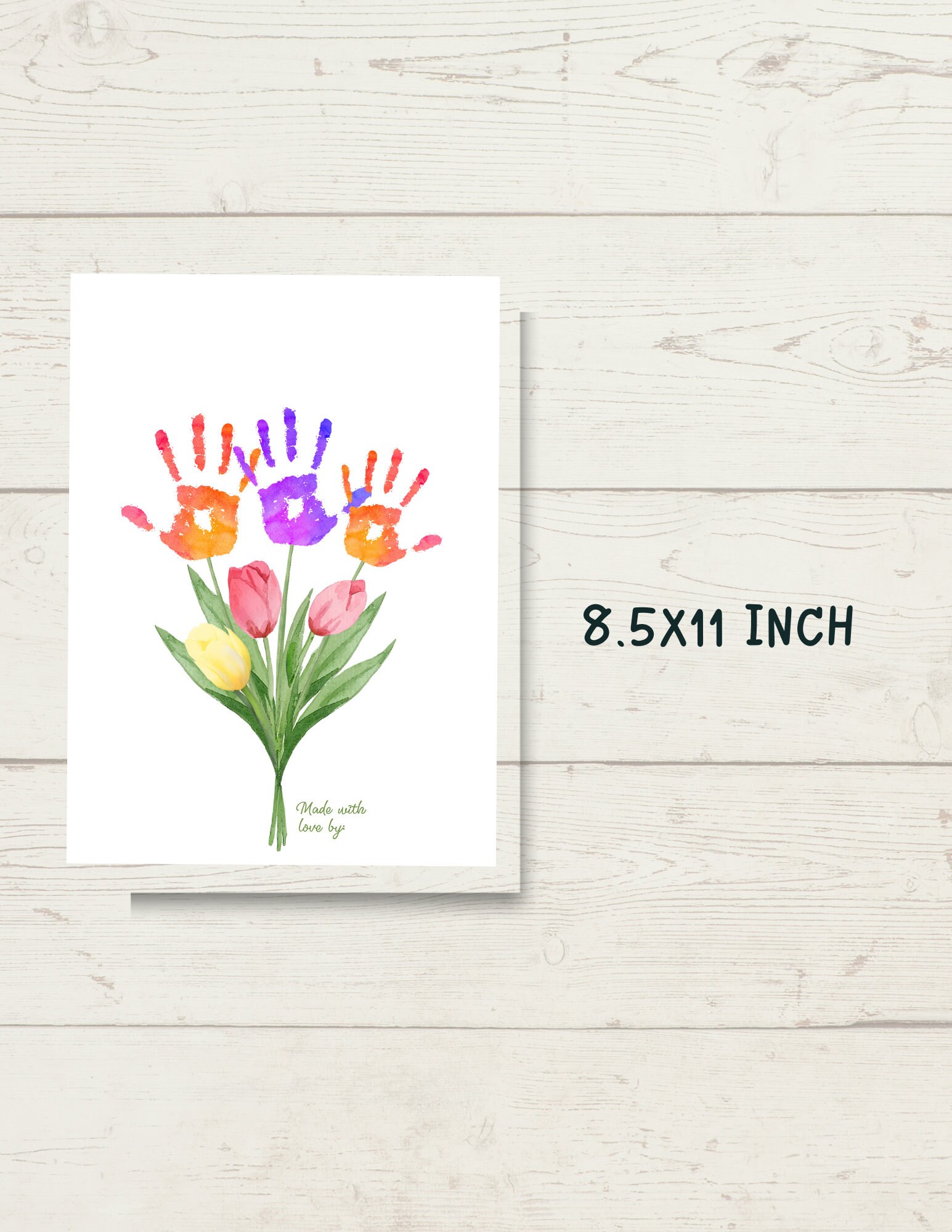 Mother's Day Handprint Art Printable, Handprint Art Digital Download - Etsy