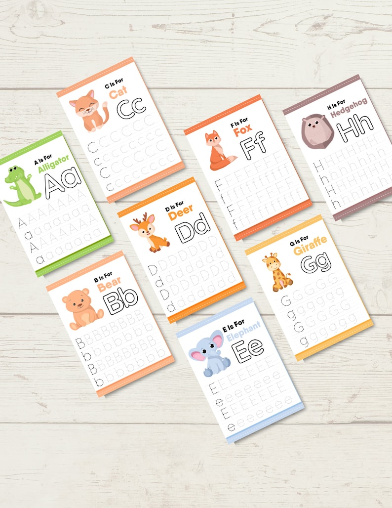 Educational Playdough Mat - Animal Alphabet, 26 Pages, Instant Download ...