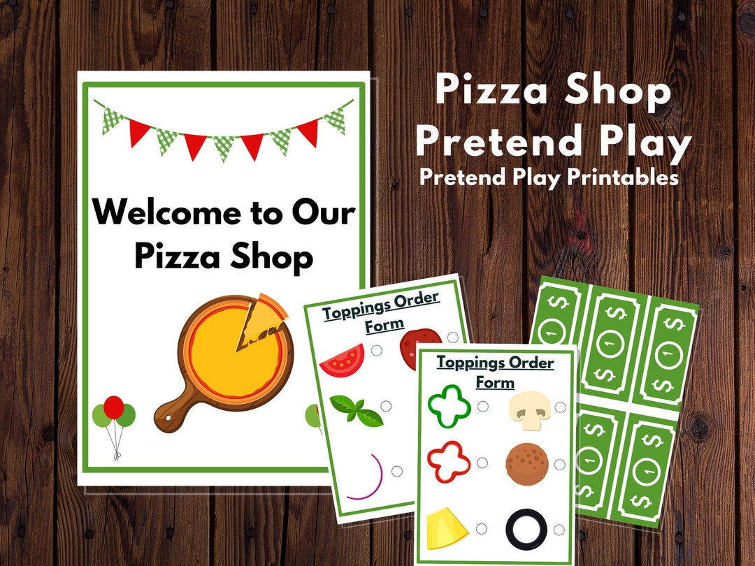 Pretend Play Pizza Shop Printables: Kids Dramatic Play (digital ...