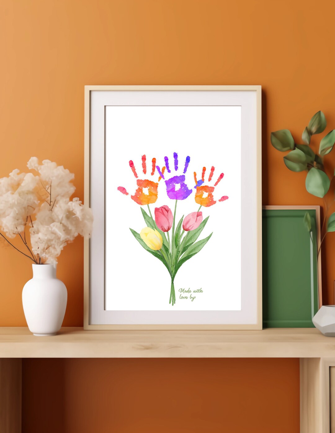 Mother's Day Handprint Art Printable, Handprint Art Digital Download - Etsy