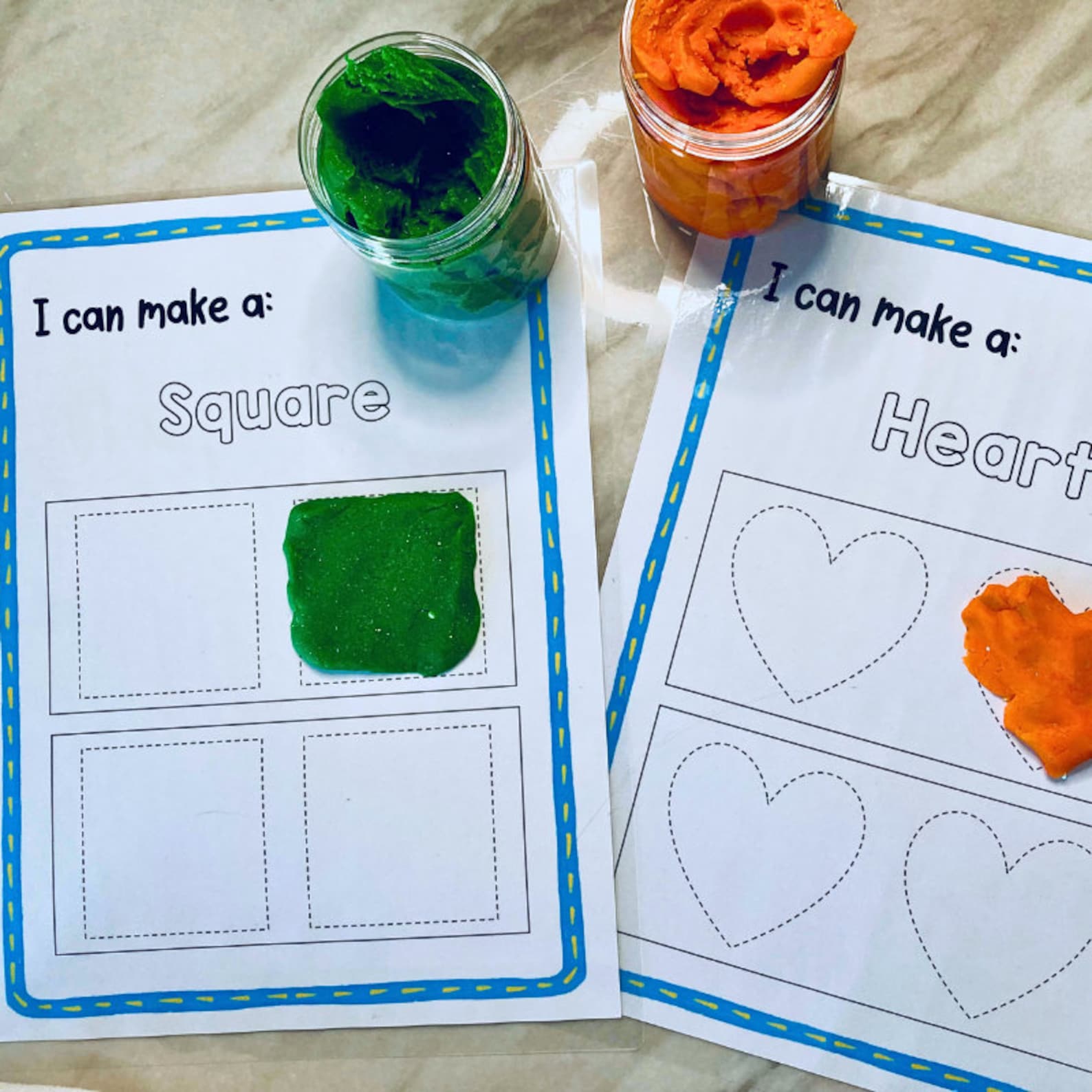 Educational Playdough Mats Bundle Shapes Galore Printables for ...