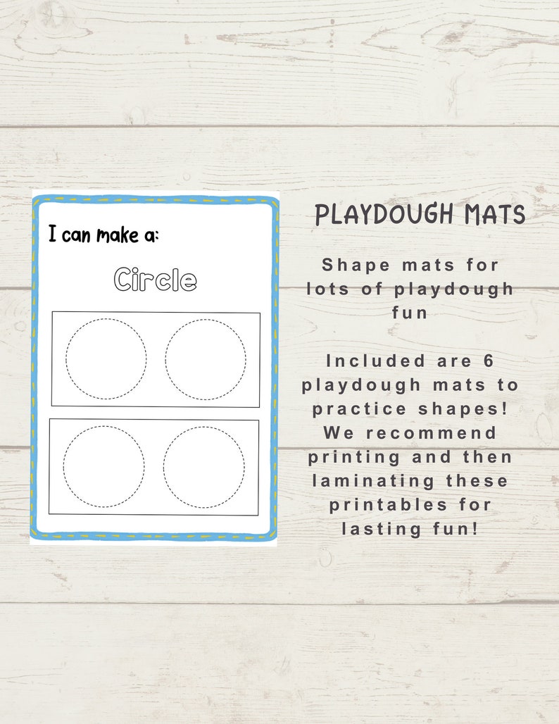 Educational Playdough Mats Bundle - Shapes Galore! Printables for ...