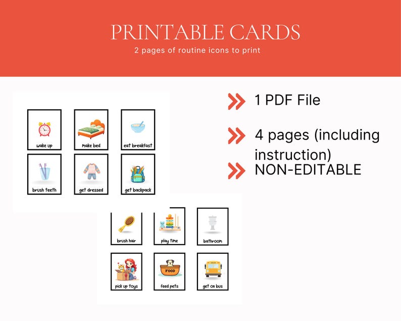 Kids Visual Schedule, First Then and Last Visual Schedule for Morning ...