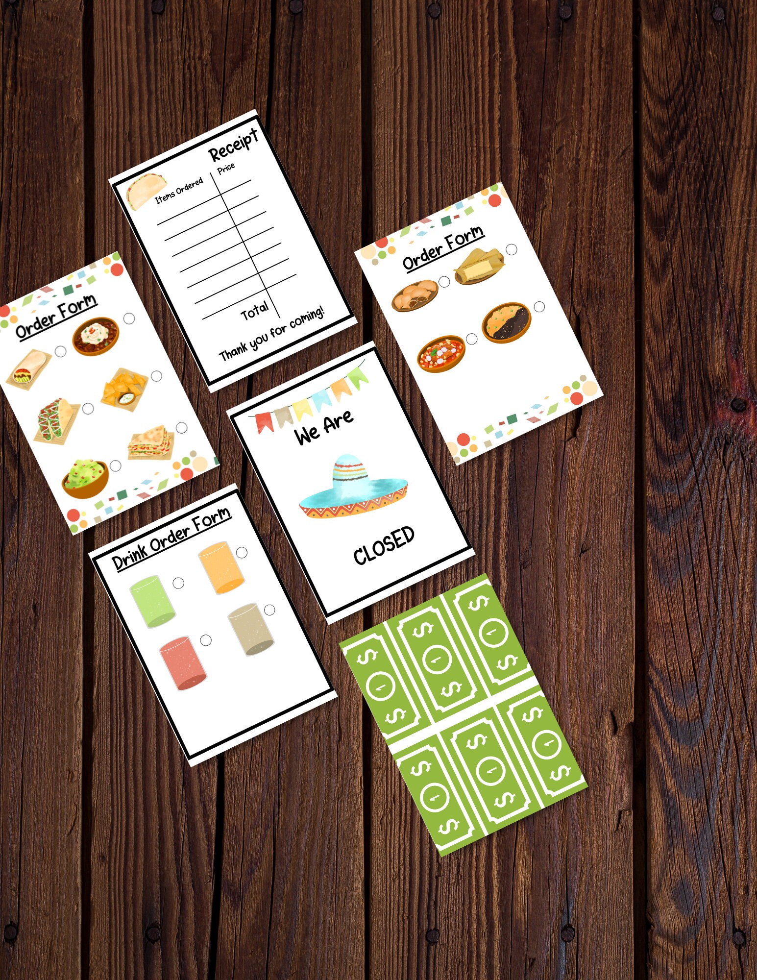 Dramatic Play Printables, Pretend Play Store, Pretend Play Mexican ...