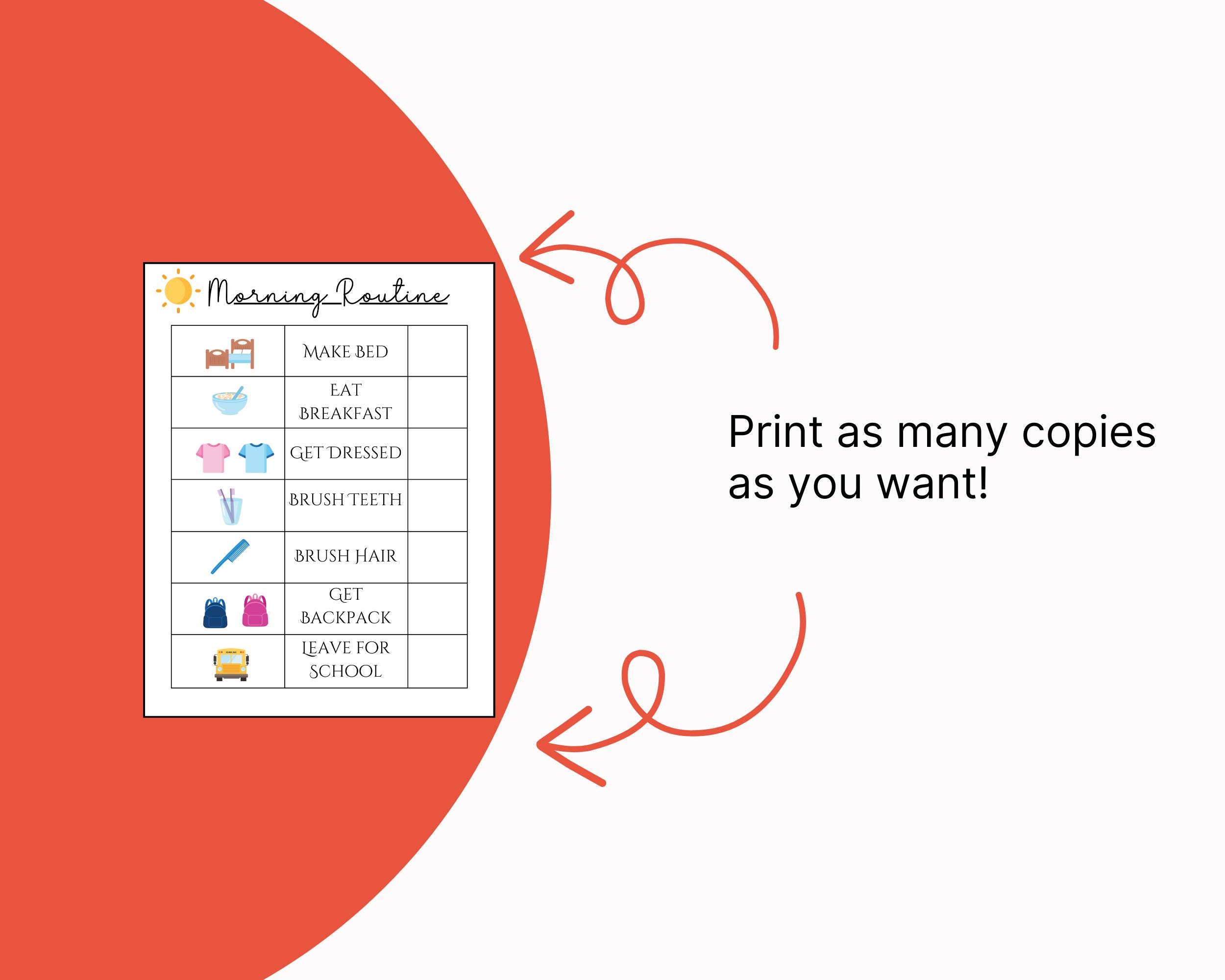 Toddler Routine Chart: Interactive Visual Schedule (digital Download ...
