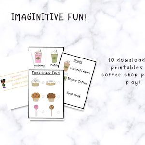 Whimsical Coffee Shop Pretend Play Set - Instant Download - Etsy