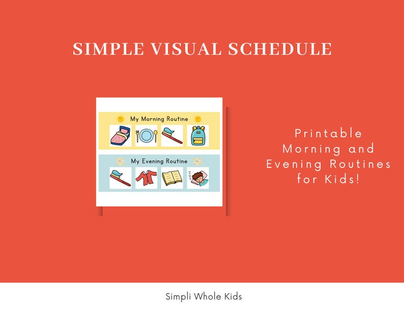 Kids Visual Schedule, Daily Routine Cards, Bedtime Routine, Morning ...
