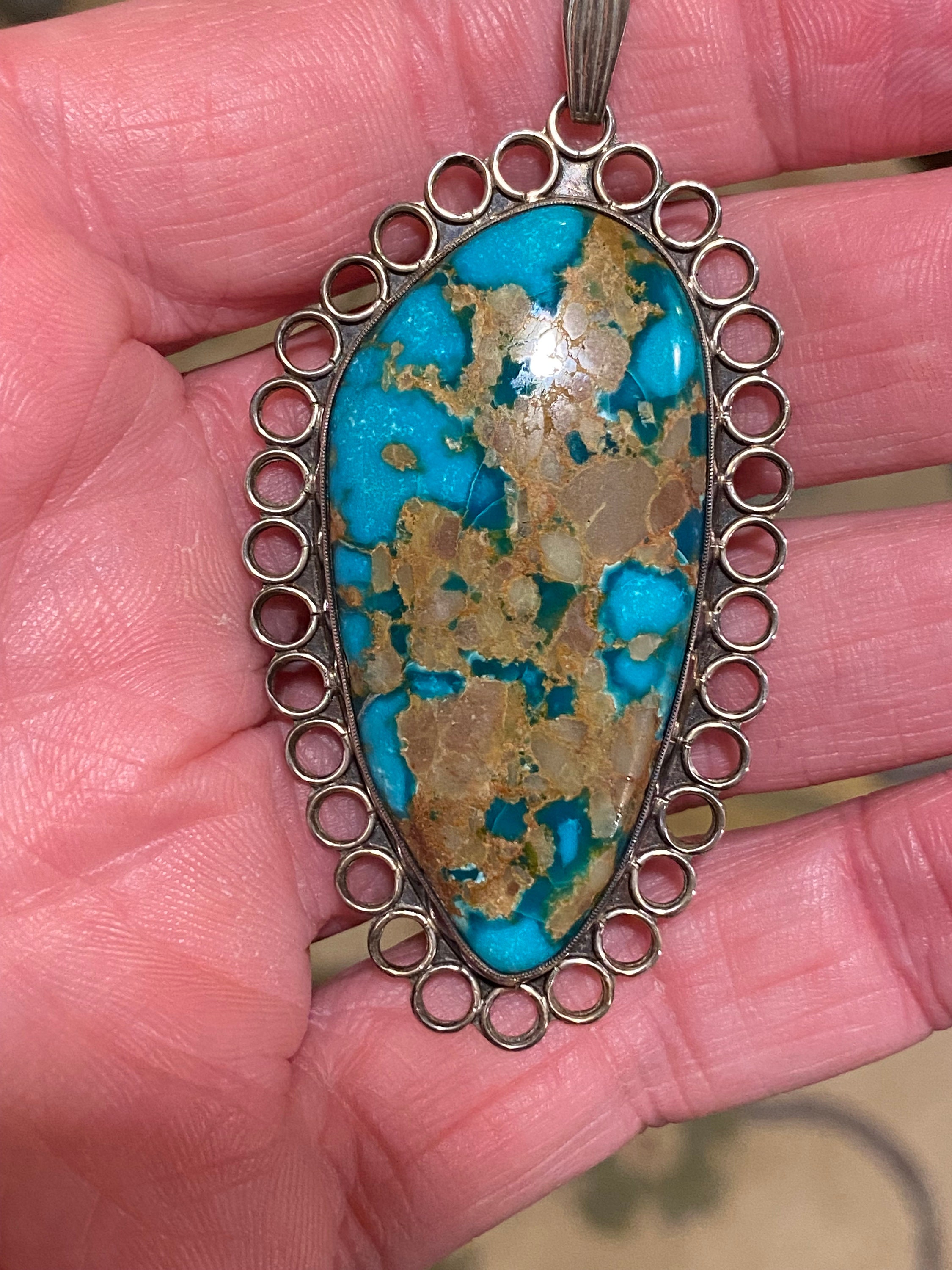 Vintage Bisbee Turquoise With Sterling Silver - Etsy