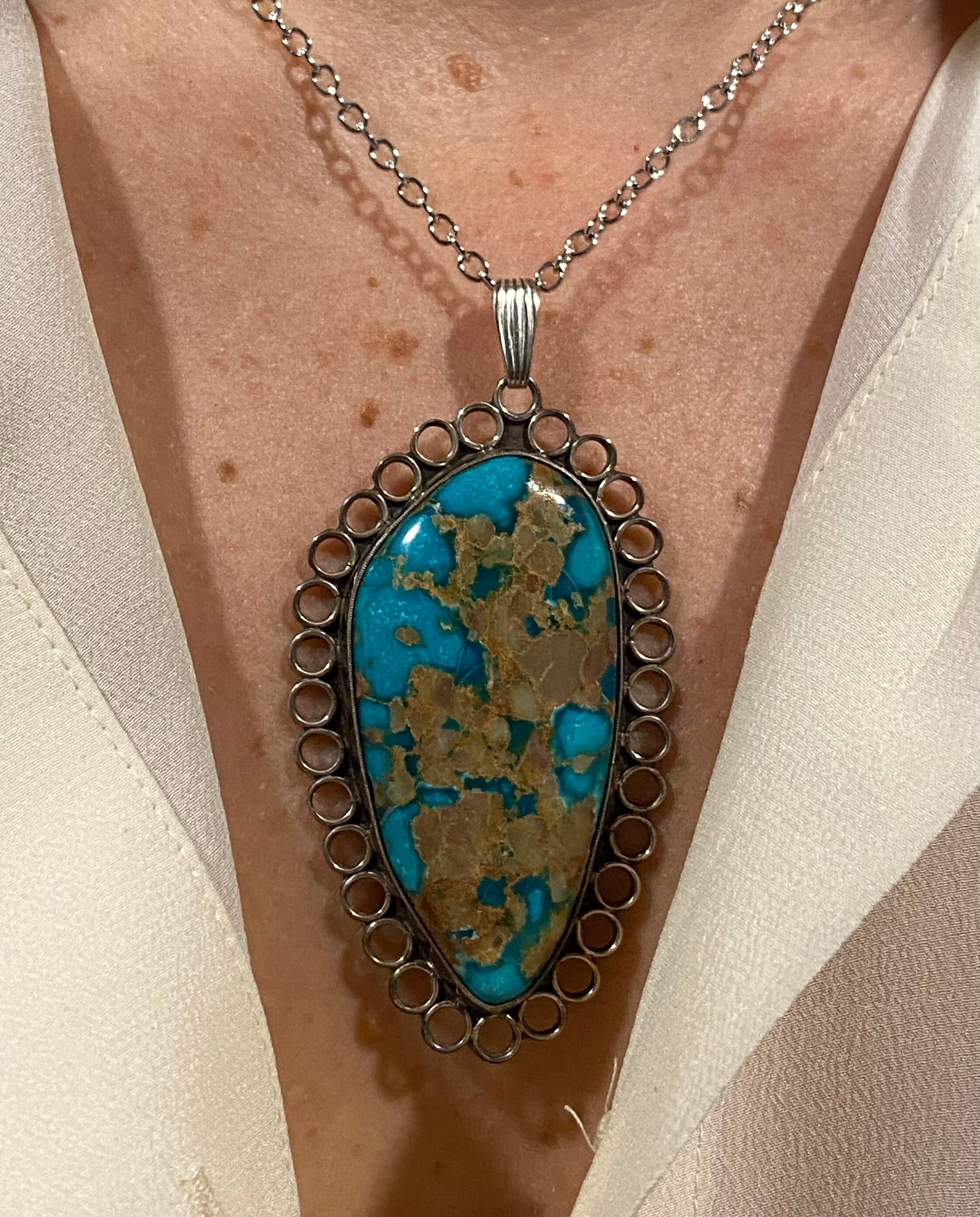 Vintage Bisbee Turquoise With Sterling Silver - Etsy