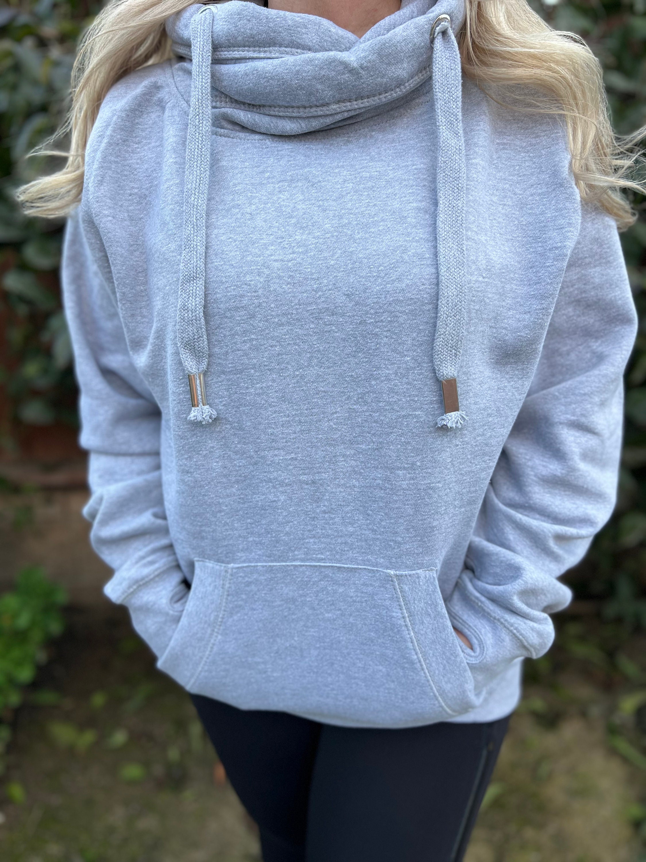 Unisex Cowl Cross Neck Hoodie With Thick Drawstrings (small - XL) - Etsy