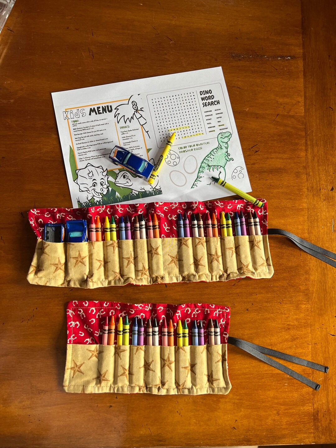 Hand Made Western Back to School Crayon Roll- 2 Sizes Offered (can ...