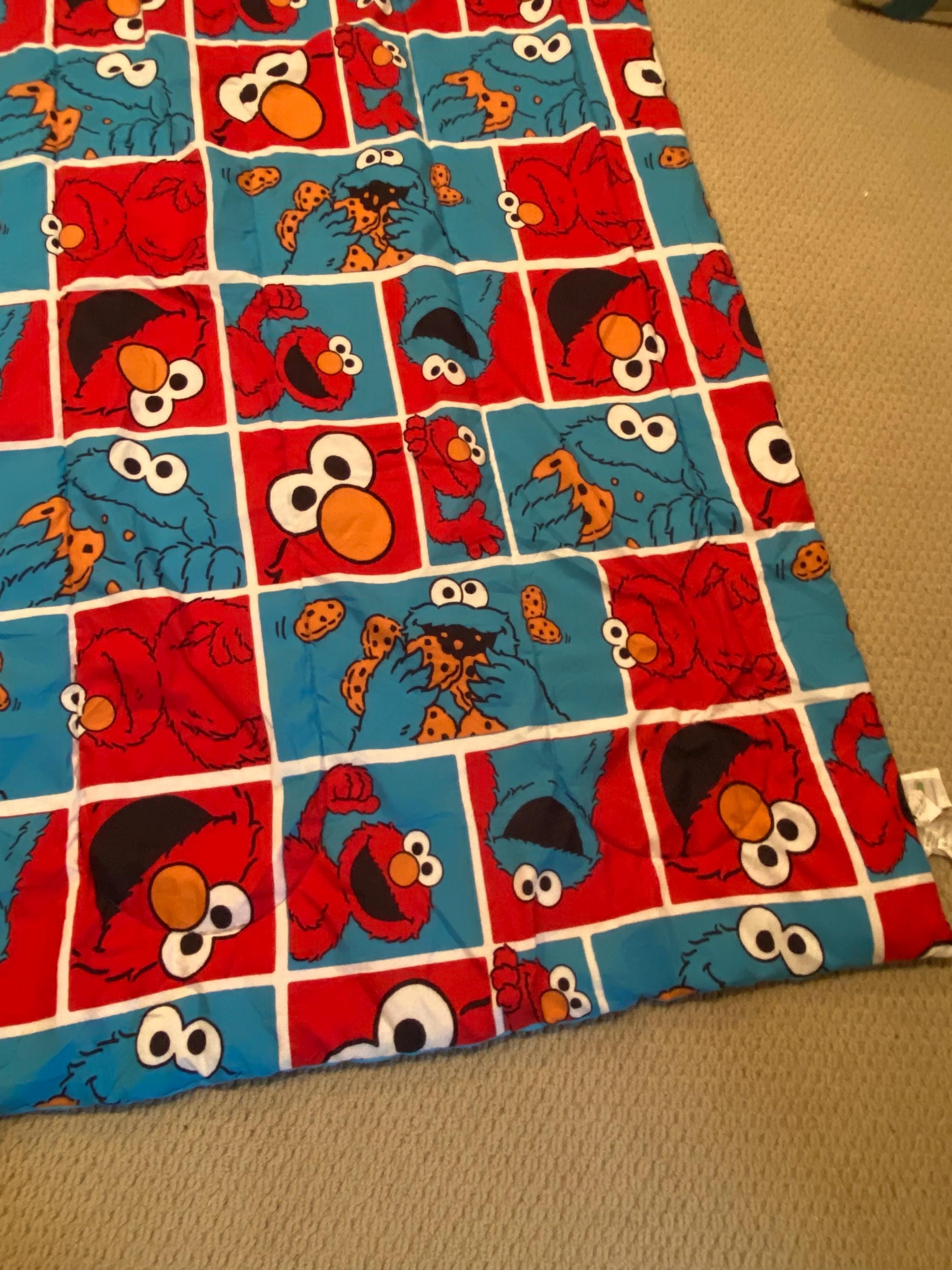Sesame Street Elmo Cookie Squares Twin Comforter Bedspread 64x86 - Etsy