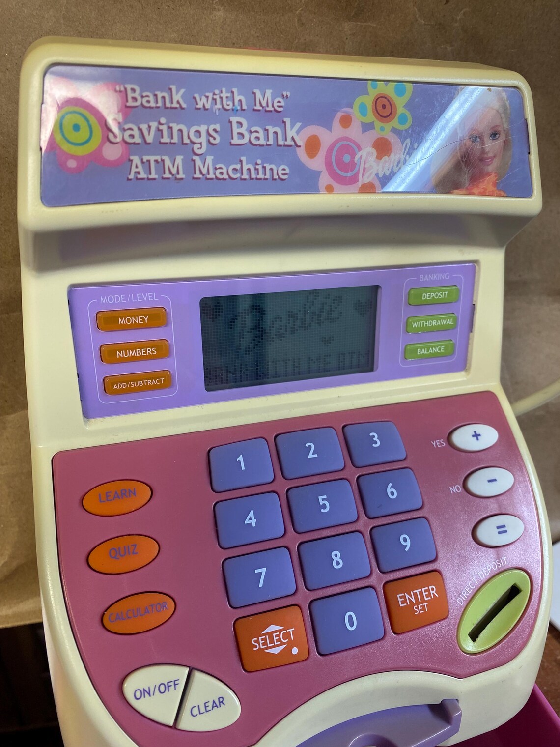 Mattel Barbie Bank With Me Electronic ATM Machine 2001 COMPLETE! WORKS ...