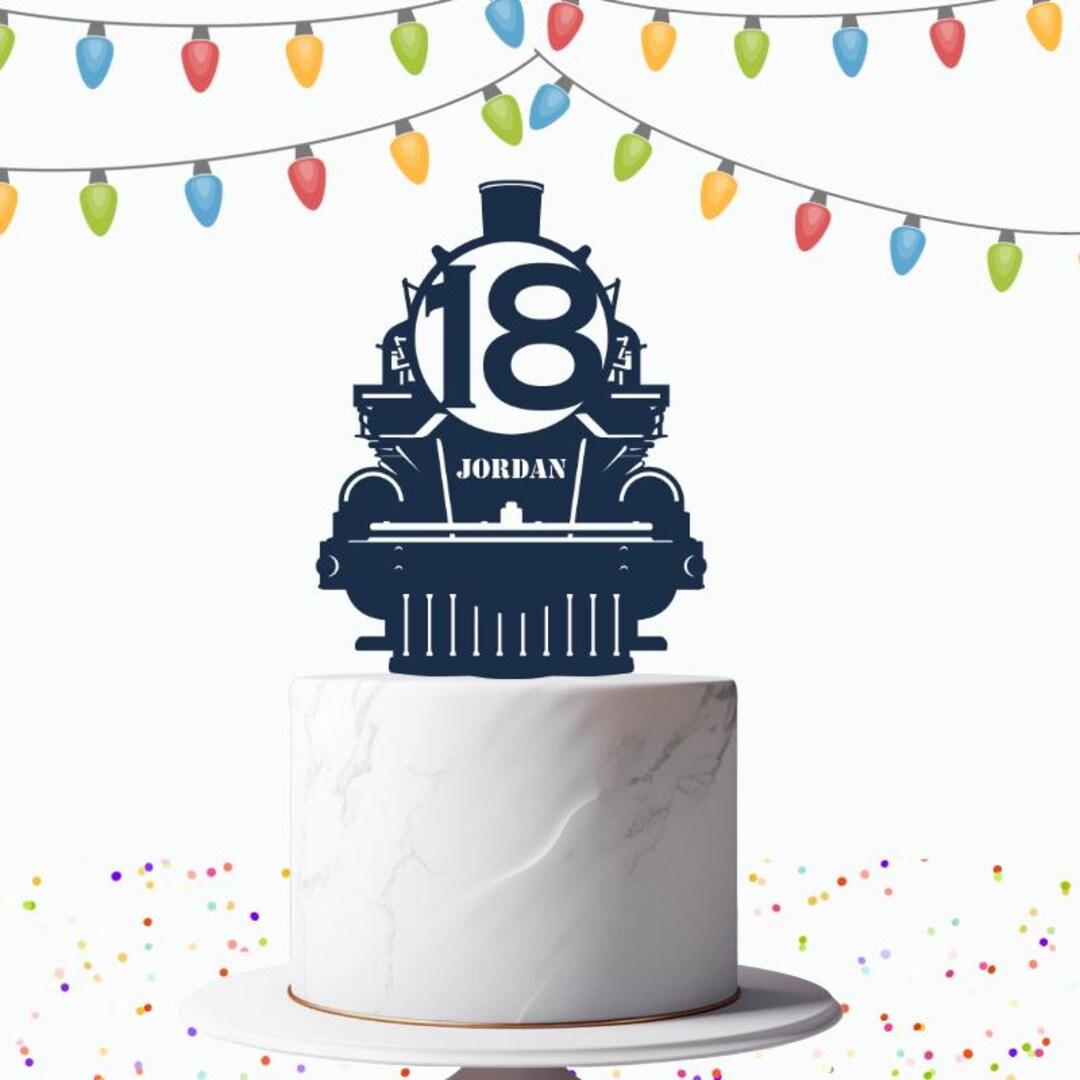 Cake Topper Steam Train Railway Acrylic Wooden - Etsy