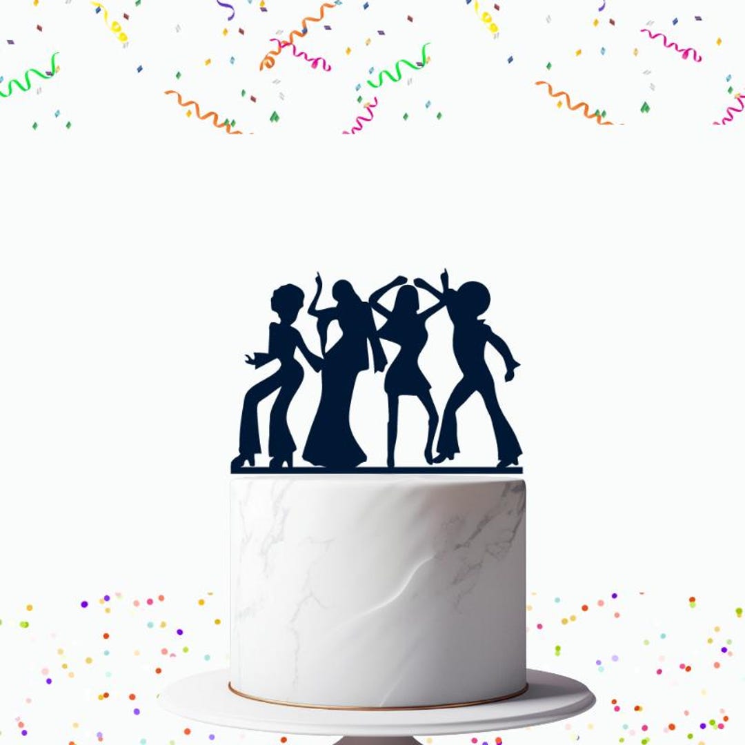 Cake Topper Birthday Party Dancing Disco Acrylic Wooden - Etsy Australia