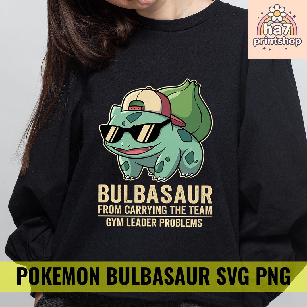 Pokemon Bulbasaur From Carrying the Team Shirt, Bulbasaur Art Sticker ...