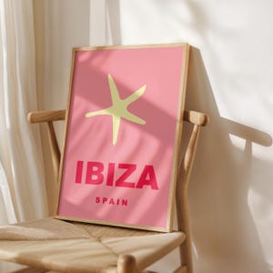 Ibiza Poster, Famous Places Poster, Preppy Travel Poster, Pastel Wall Art, Digital Download to ...