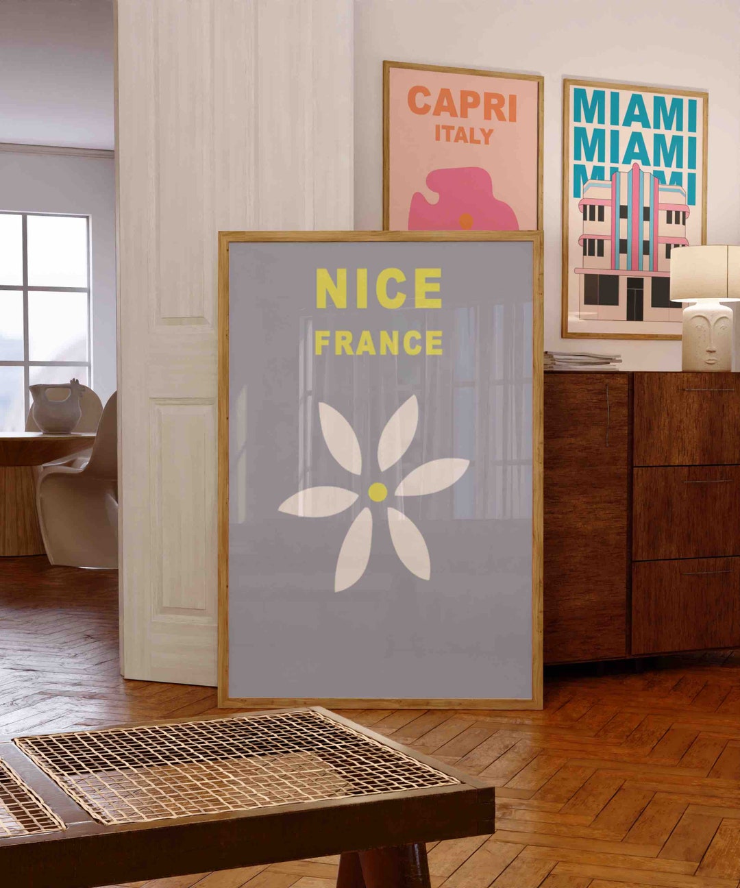 Nice Poster, Famous Places Poster, Preppy Travel Poster, Pastel Wall ...