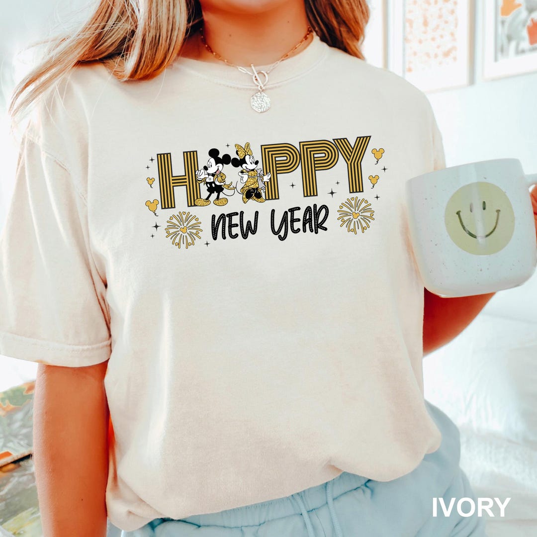 Mickey Minnie Fireworks Happy New Year Shirt, Comfort Colors Shirt ...