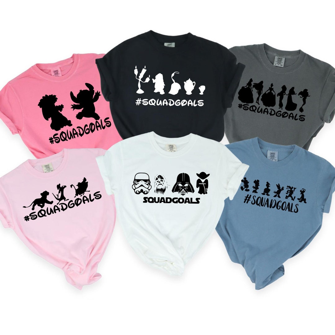 Disney Squad Goals Shirt,disney Character Squad Shirt,disney Squad Trip ...