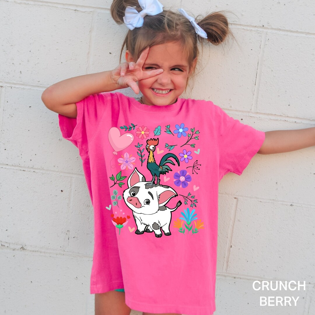 Hei Hei and Pua Shirt, Moana Shirt,princess Moana Shirt,comfort Colors ...