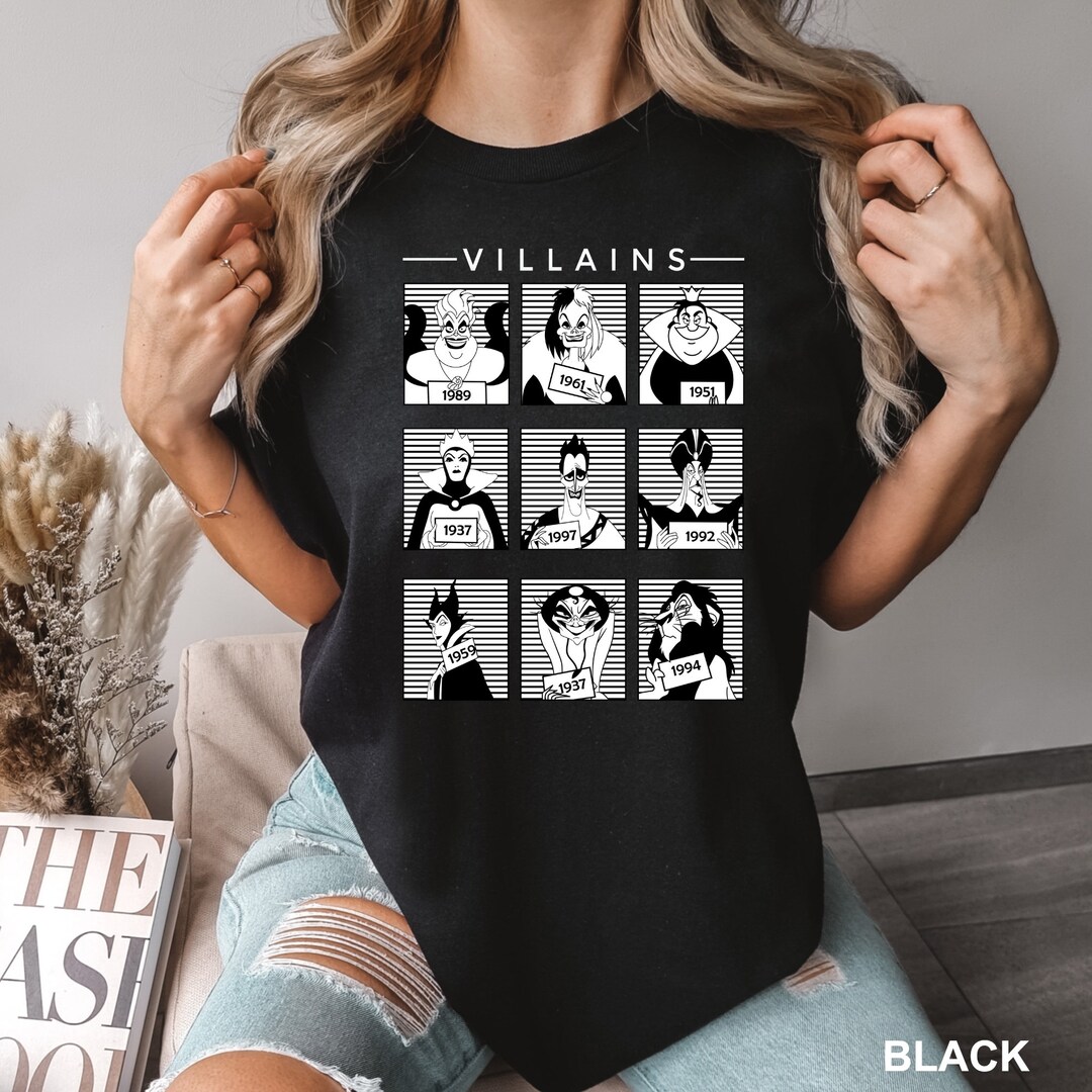 Retro Villain Shirt,villains Wicked Shirt,evil Queentee, Ursula Cruella ...