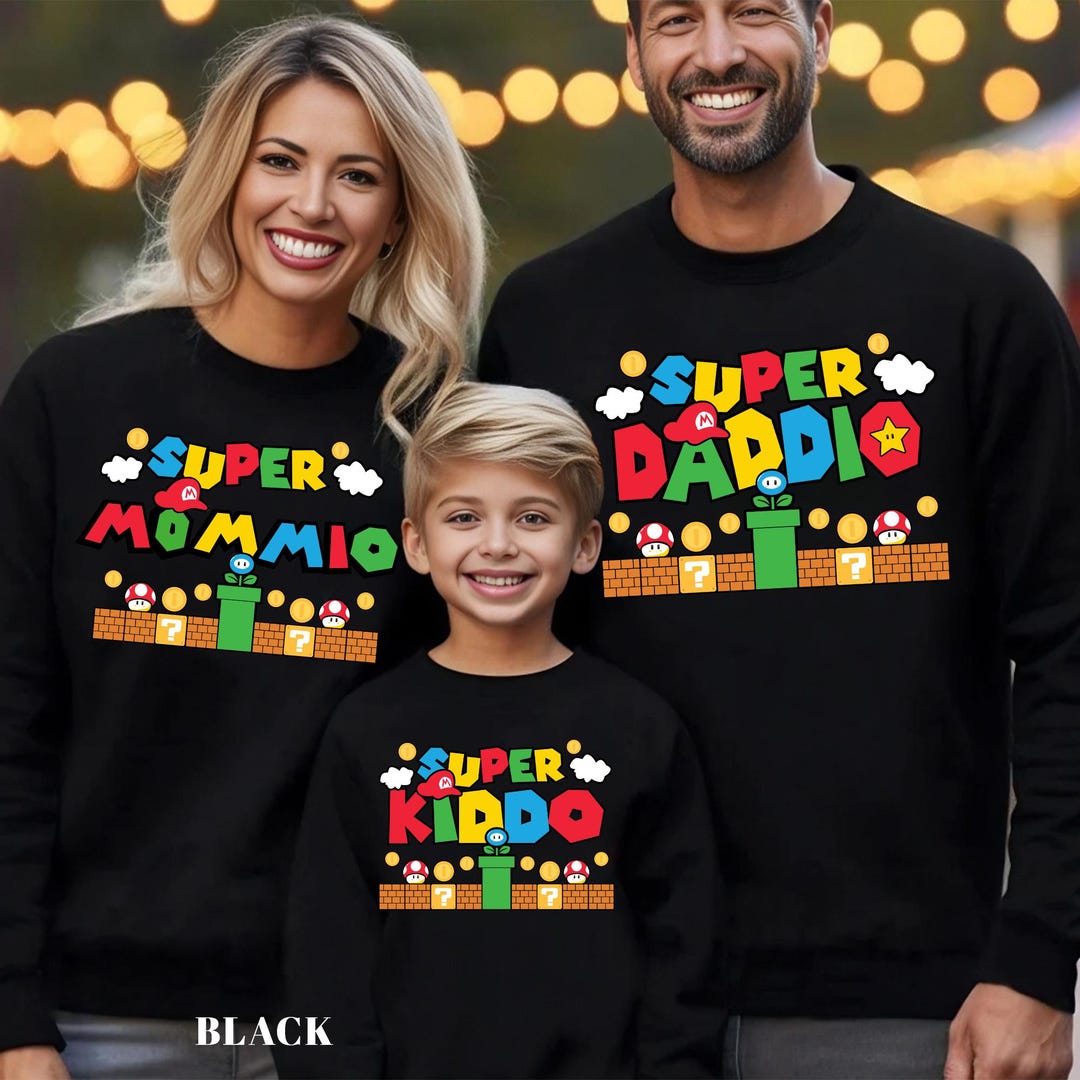 Custom Super Mario Sweatshirt,custom Super Mario Party Sweatshirt,super ...