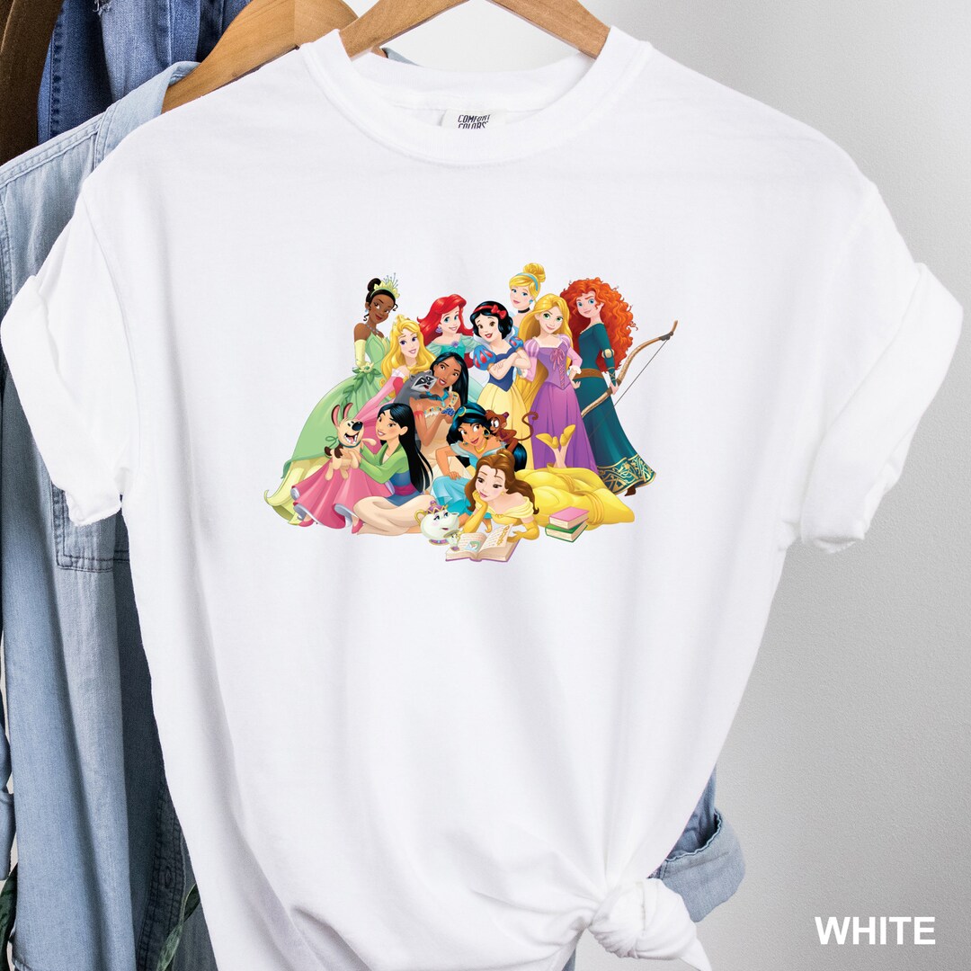 Disney Princess Shirt, Disney Girls Tee,cinderella Tiana Rapunzel Shirt ...